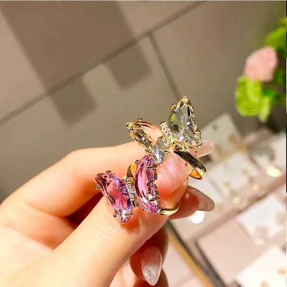 Jewelry | Yellow Butterfly Crystal Ring New | Poshmark